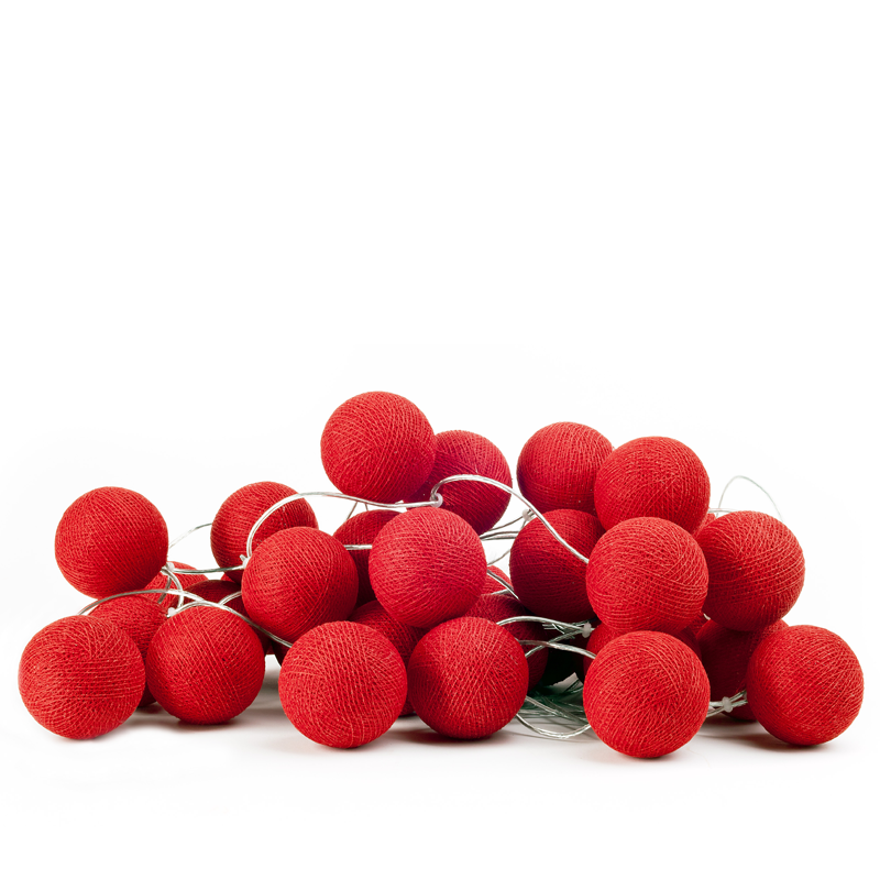 cable & cotton lights - red – hedgehogshop