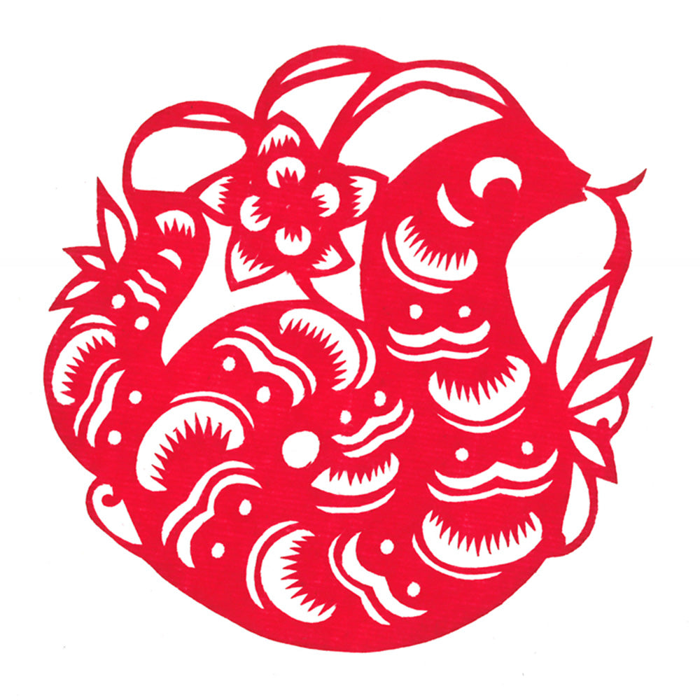 Chinese Papercut Patterns Papercutting Sanxing Fu Chinese New Year,