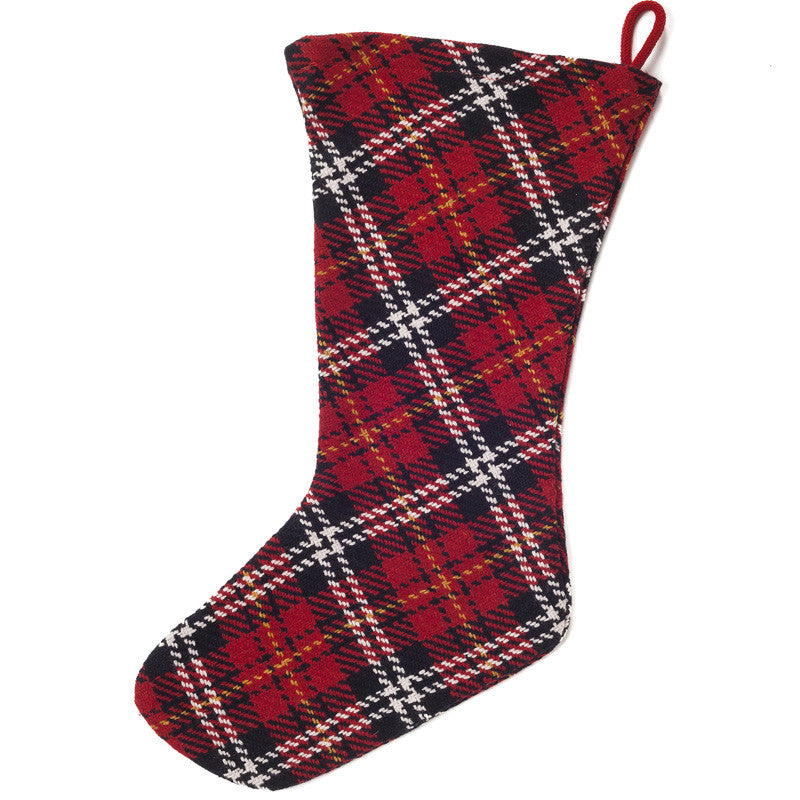 red tartan stocking – hedgehogshop